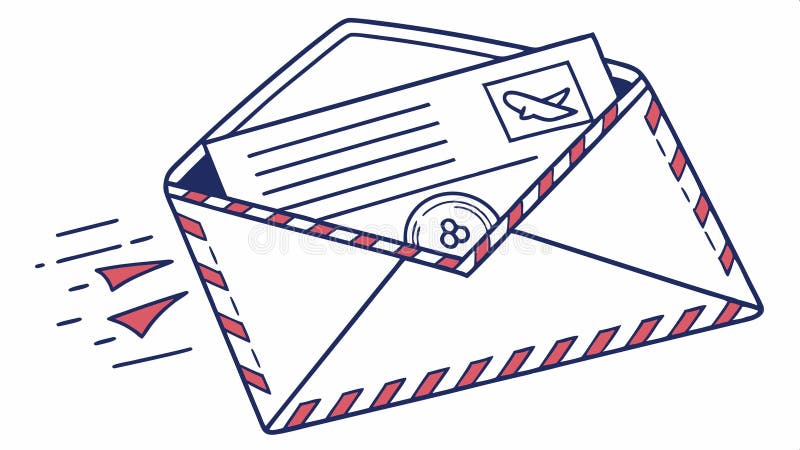 Envelope with Letter, Representing Mail and Correspondence Vector ...