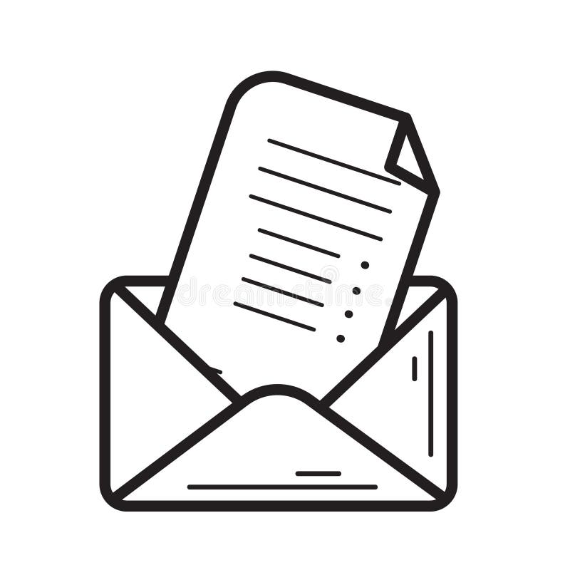 Envelope and Letter. Vector Illustration Decorative Design Stock Vector ...