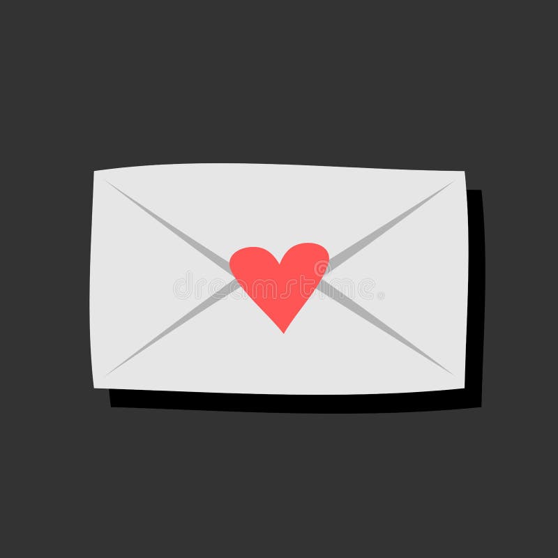 Envelope and Love Sticker Vector Graphic Template Stock Vector ...
