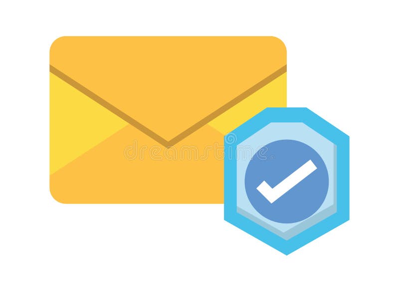 Envelope Mail with Check Symbol Stock Vector - Illustration of envelope ...
