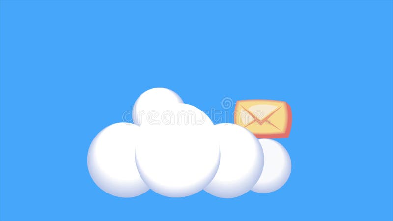 Envelope Mail with Cloud Animation Stock Footage - Video of mail ...