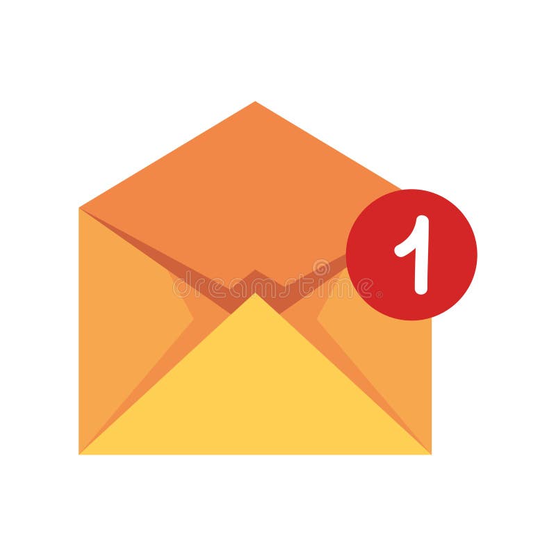 Envelope mail with counter stock vector. Illustration of post - 283941079