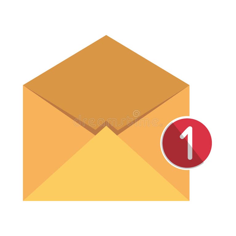 Envelope Mail with Counter Number Stock Illustration - Illustration of ...