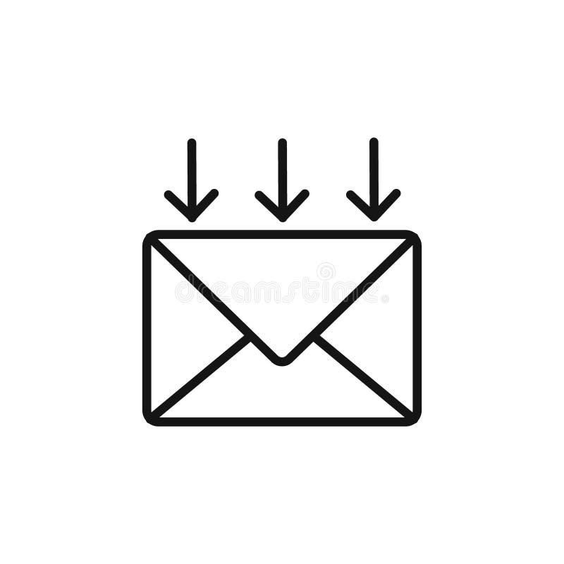 Envelope Mail Drop Logo Sign Vector Outline Stock Vector - Illustration ...