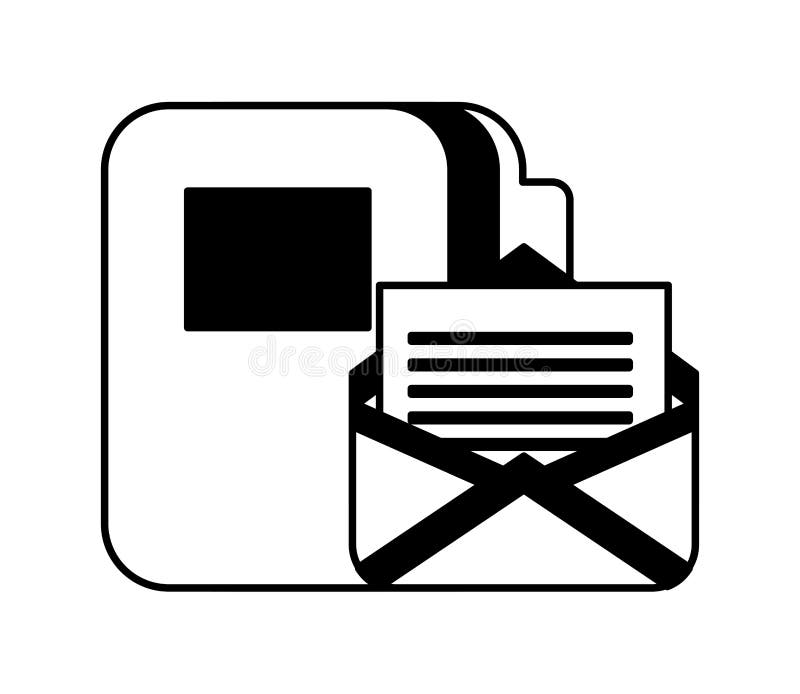 E-mail Folder at Symbol Red Icon Stock Illustration - Illustration of ...