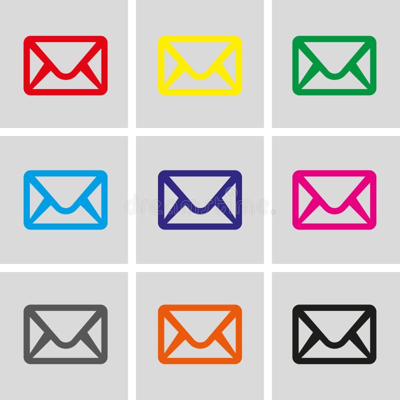 Envelope Mail Icon, Vector Illustration. Flat Design Style Stock Vector ...