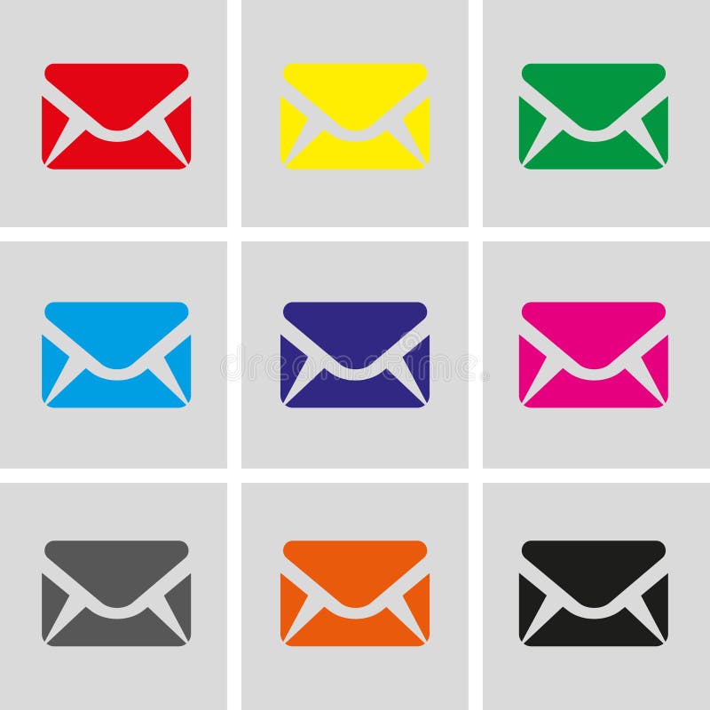 Envelope Mail Icon, Vector Illustration. Flat Design Style Stock Vector ...