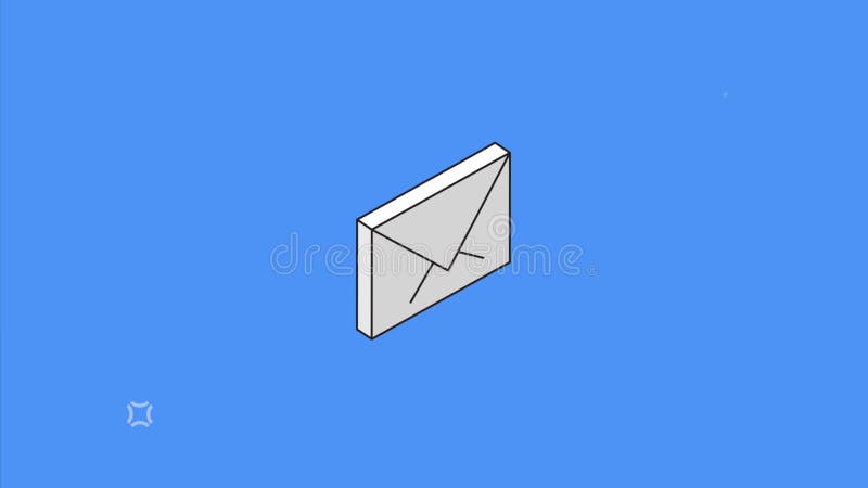 Envelope Mail Isometric Style Animation Stock Video - Video of ...