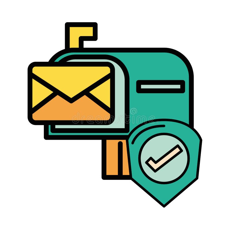 Envelope Mail in Mailbox with Check Symbol Stock Vector - Illustration ...