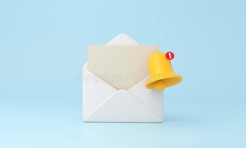 Envelope Mail and Notification Bell Icon. New Mail Notification Stock ...