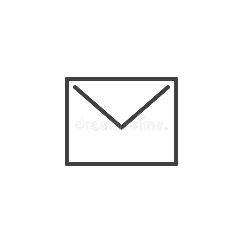 Envelope Mail outline icon stock vector. Illustration of blank - 134353203