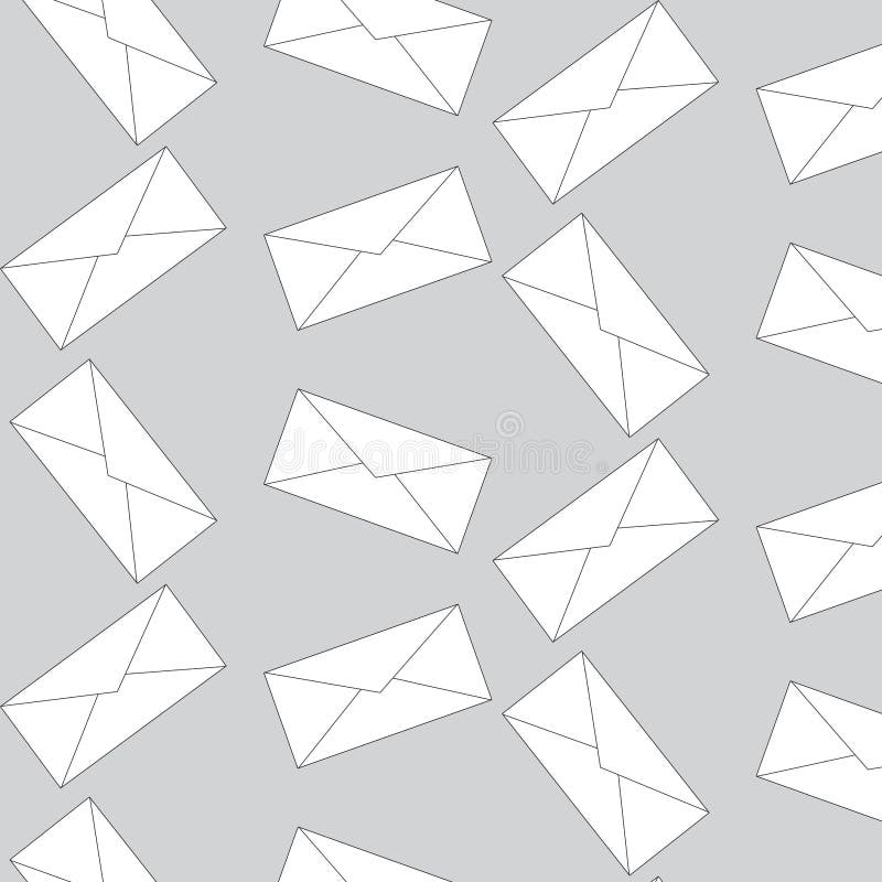 Envelope Mail Pattern Seamless Stock Vector - Illustration of endless ...