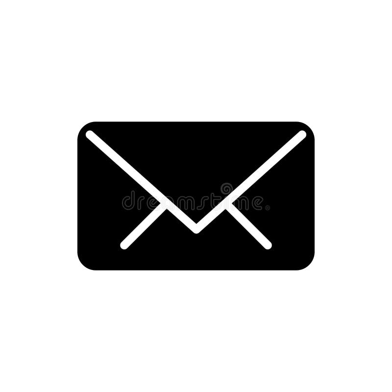 Envelope Mail Silhouette Style Icon Stock Vector - Illustration of icon ...