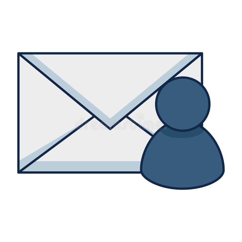 Envelope Mail with User Profile Stock Illustration - Illustration of ...