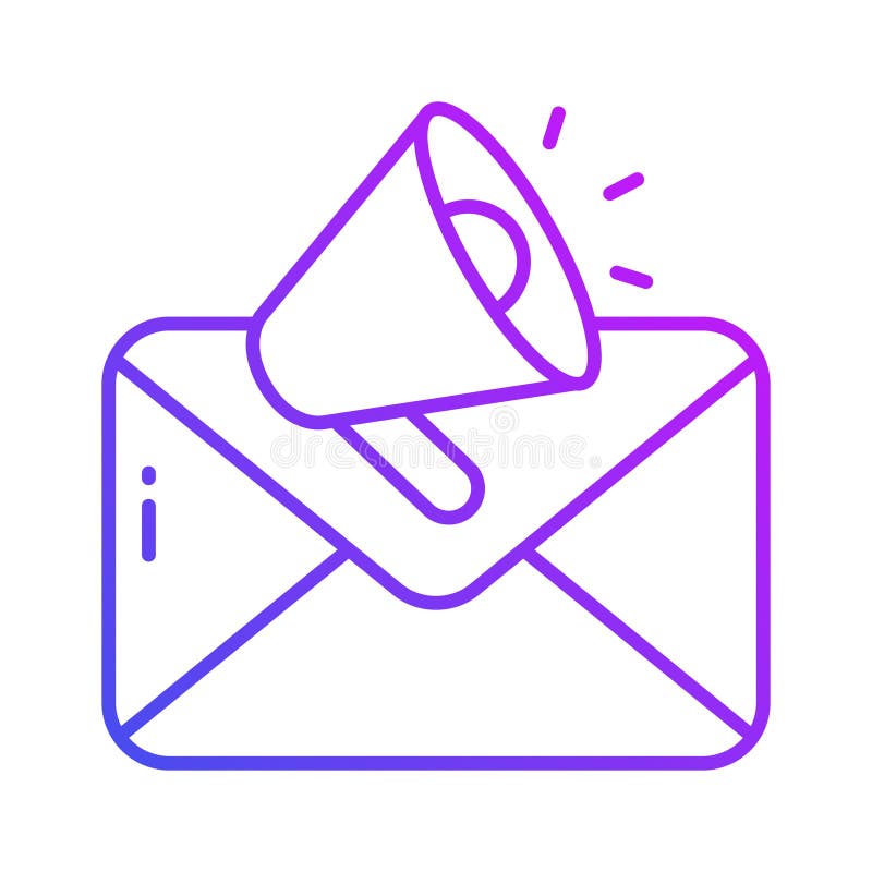 Envelope with Megaphone Showing Email Marketing Concept Vector Stock ...