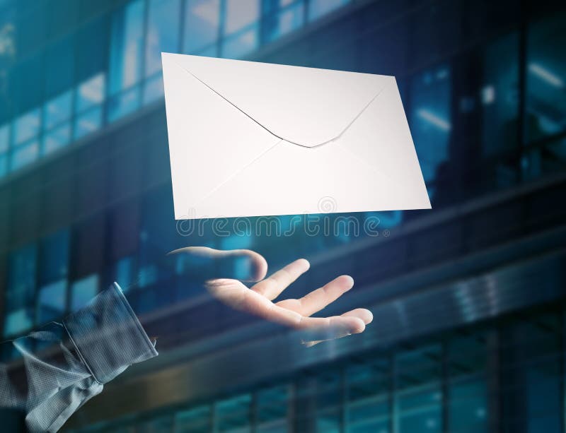 Envelope Message Displayed on a Futuristic Email Interface - 3d Stock ...