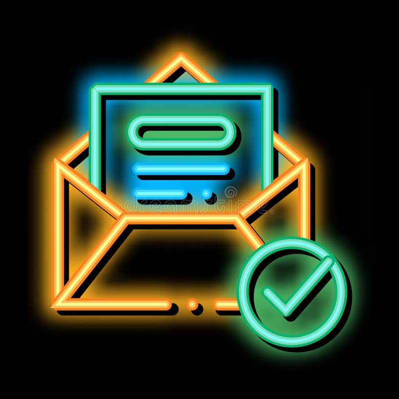 Envelope Message List and Approved Mark Vector Stock Vector ...