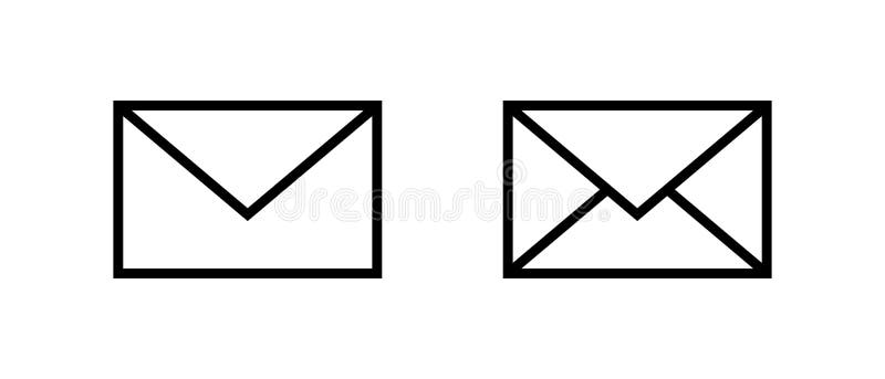 Envelope, Message Outline Icon in Generic Design. Email, Mail Sign ...