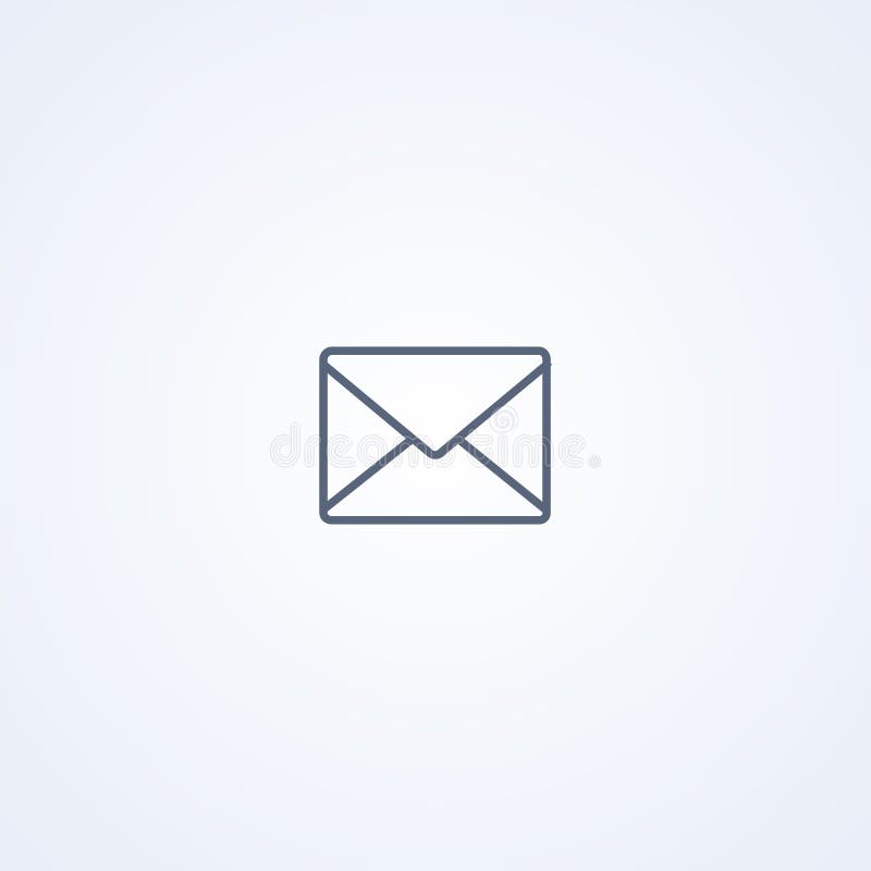 Envelope, Message, Vector Best Gray Line Icon Stock Vector ...