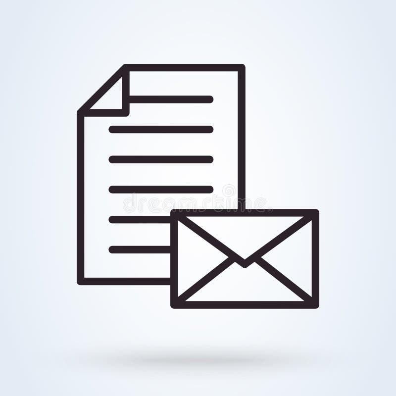 Envelope Message. Vector Simple Modern Icon Design Illustration Stock ...