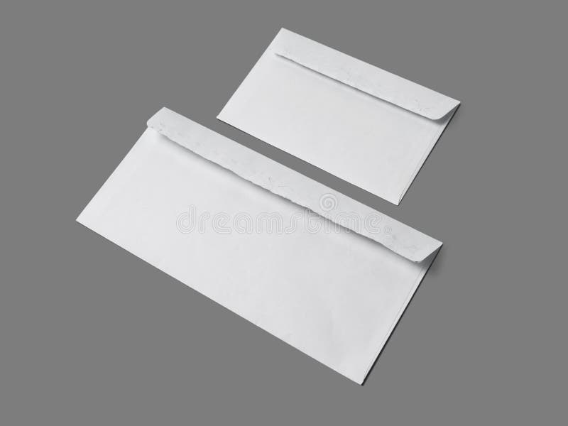 Envelope Mock Up, White Blank Empty Copy Space Paper Stock Image ...