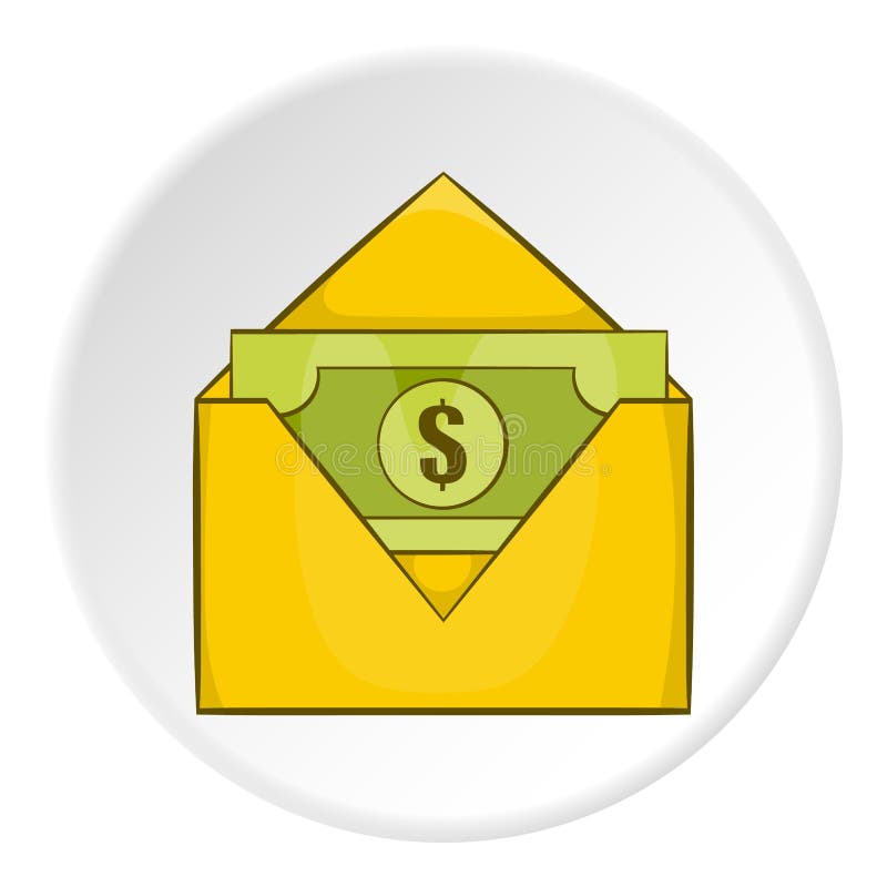 Envelope with Money Icon, Cartoon Style Stock Vector - Illustration of ...