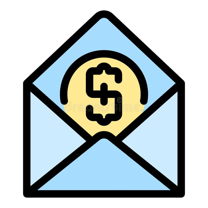 Envelope with Money Vector Illustration Stock Vector - Illustration of ...