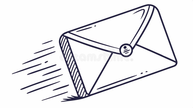 Envelope in Motion, Sending Mail Icon for Email and Delivery Services ...