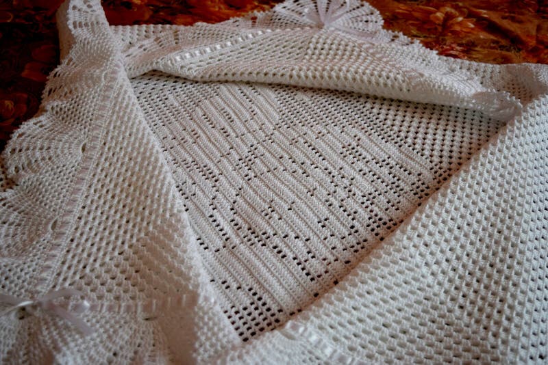 Envelope for Newborns. Knitted Envelope for Newborn Stock Image - Image ...