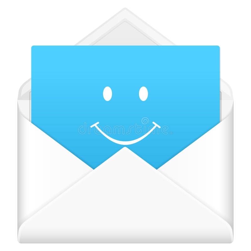 Envelope with Smile Face Symbol Stock Vector - Illustration of symbol ...
