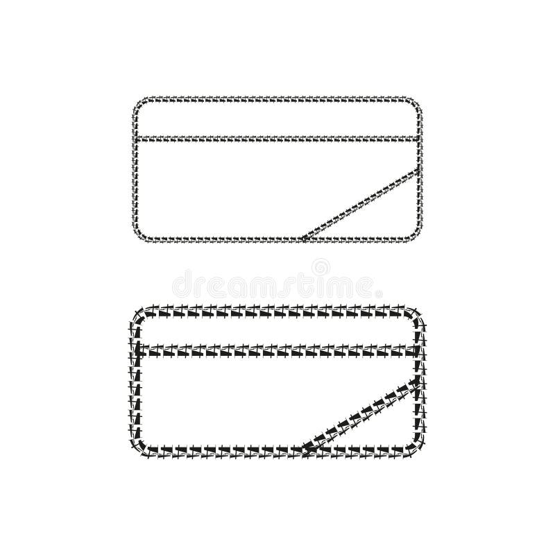 Envelope Outline. Geometric Postal Shape. Abstract Mailing Symbol ...