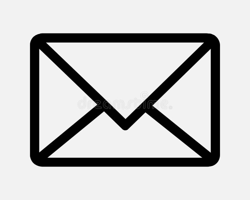 Envelope Outline Icon Main Line Symbol Postal Correspondence Message ...