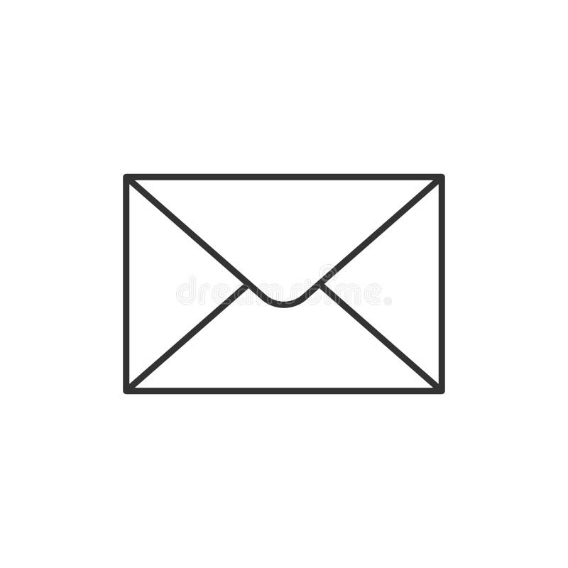 Envelope Outline Vector Icon, Symbol or Logo. Stock Vector ...