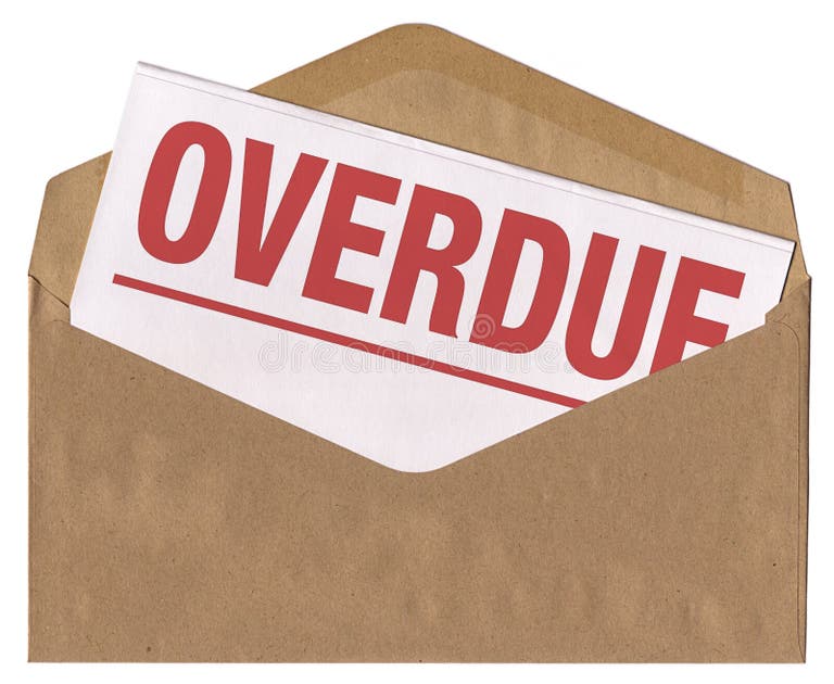 Envelope - Overdue Notice Letter Stock Image - Image of stress ...
