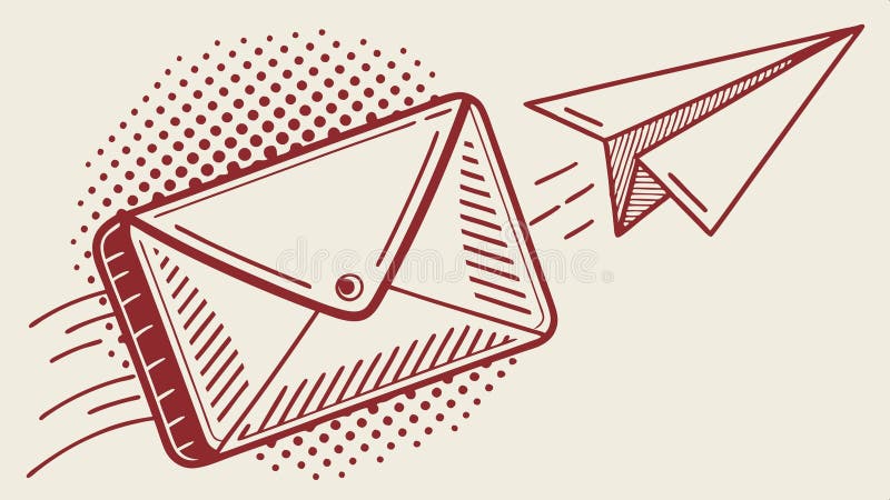Envelope with Paper Plane, Email Message and Communication Vector ...