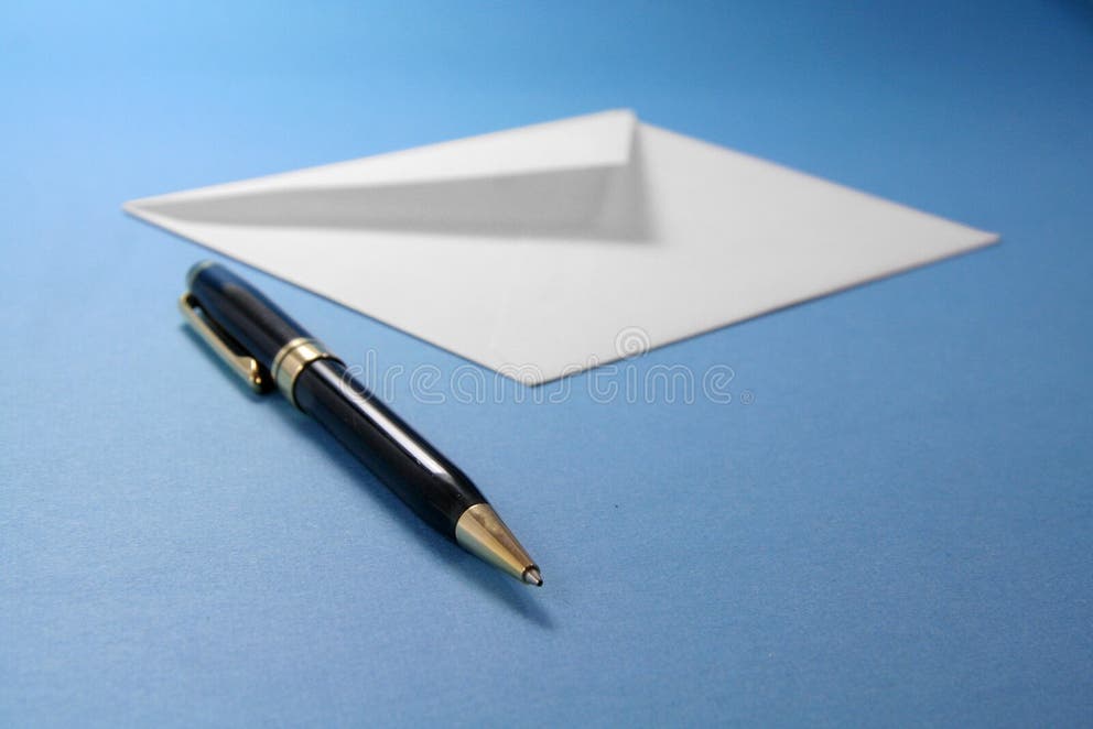 Envelope and pen stock image. Image of correspondence - 1325579