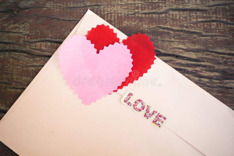Envelope and Pen with Heart Stock Image - Image of notepad, girl: 37263873