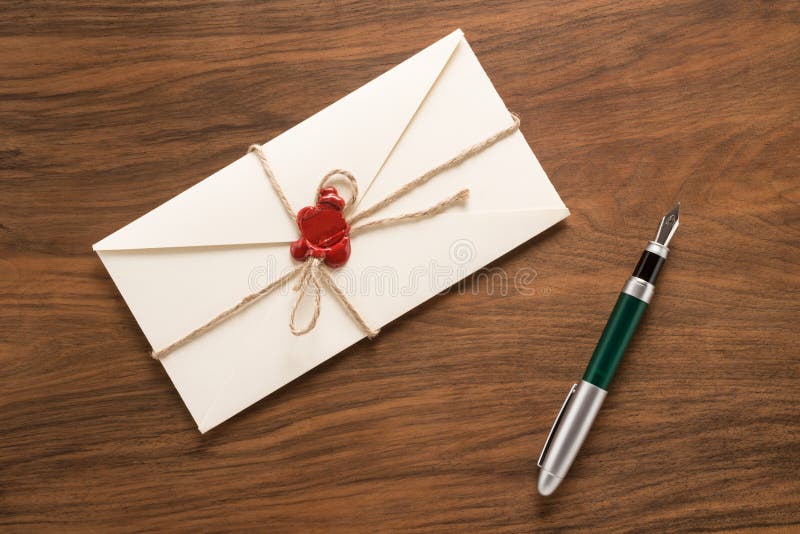 Envelope and pen stock photo. Image of pattern, color - 48210572