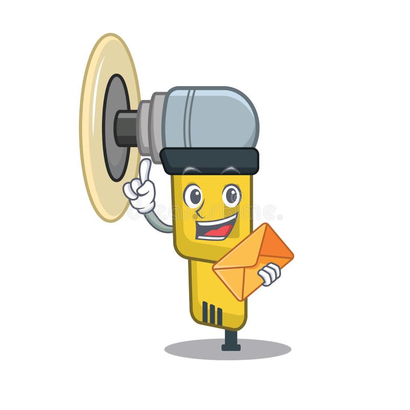 With Envelope Pneumatic Sander in a Cartoon Drawer Stock Vector ...