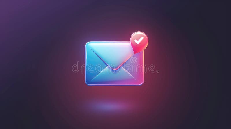 Envelope Pointer with Incoming Message Symbolizes New Message Alerts ...