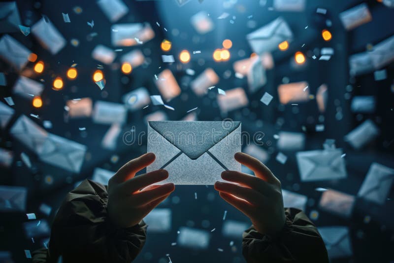 Envelope, Postal Services, and Digital Tools Combined in a Modern ...