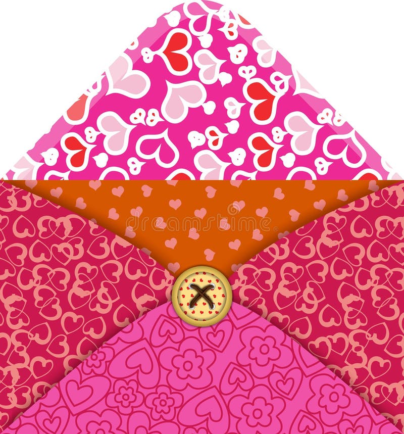 Envelope pretty with heart stock vector. Illustration of icon - 25447068