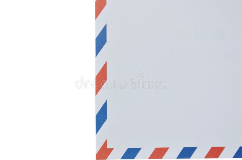 Envelope with Red and Blue on Border in White Background Stock Image ...