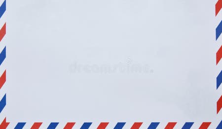 Envelope with Red and Blue on Border in White Background Stock Image ...