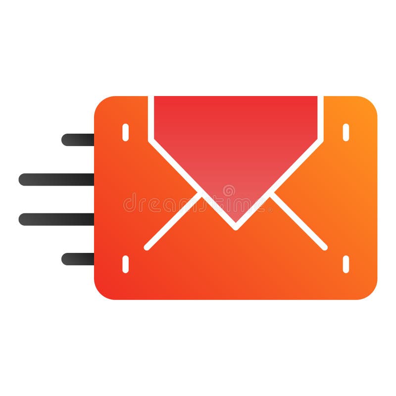 Envelope Sending Flat Icon. Mail Color Icons in Trendy Flat Style Stock ...
