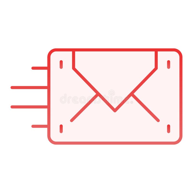 Sending Mail Flat Icon. Sending a Letter Vector Illustration Isolated ...