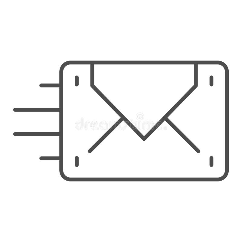 Sending Mail Flat Icon. Sending a Letter Vector Illustration Isolated ...