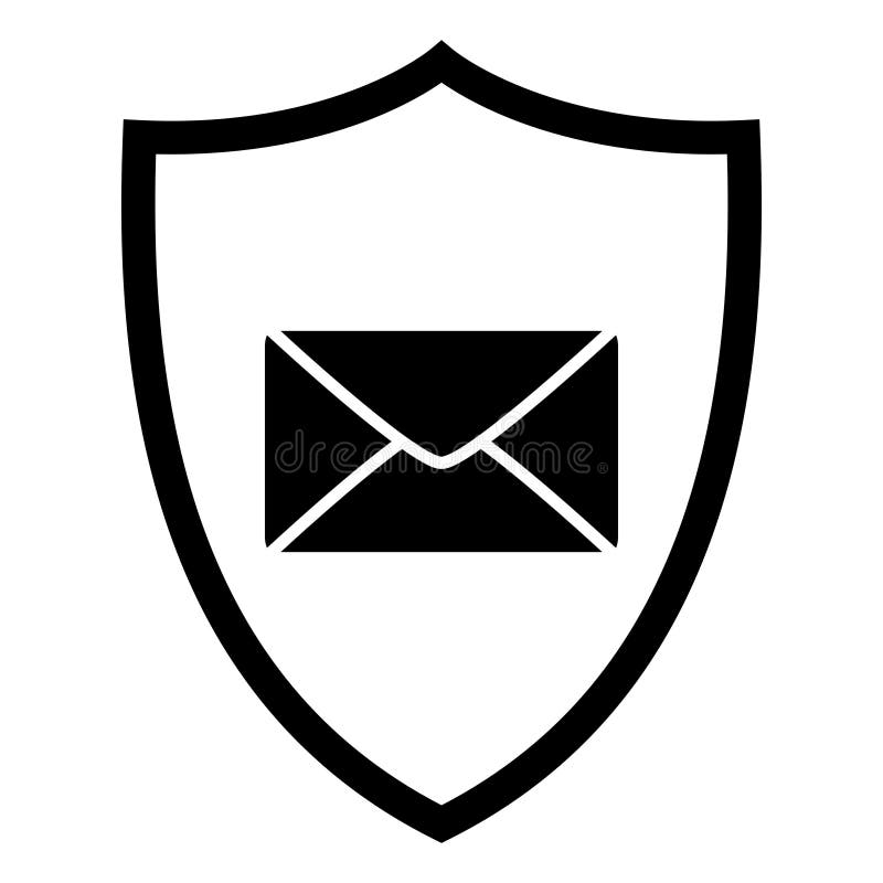 Envelope and shield stock vector. Illustration of protect - 160814523