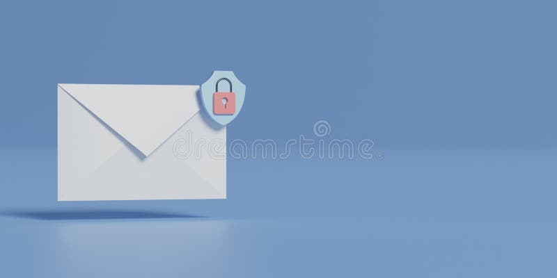 Envelope with Shield and Lock Icon, Protection Concept Stock ...