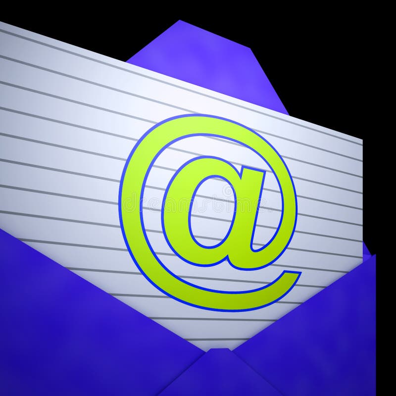 At Envelope Shows Online Mailing Inbox Support Stock Illustration ...